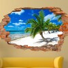 Tropical Beach Wall Sticker Decal Mural Poster Room Office Nursery ...