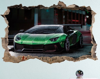 Super Fast Sports Car Show Wall Sticker Art Poster Mural Transfer Decal ...