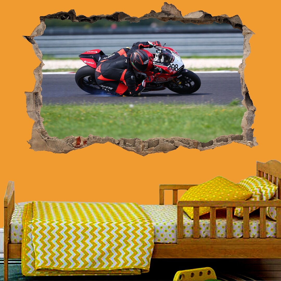 Motorbike Racing Circuit Wall Art Stickers Decal Mural Poster Decor 667 ...