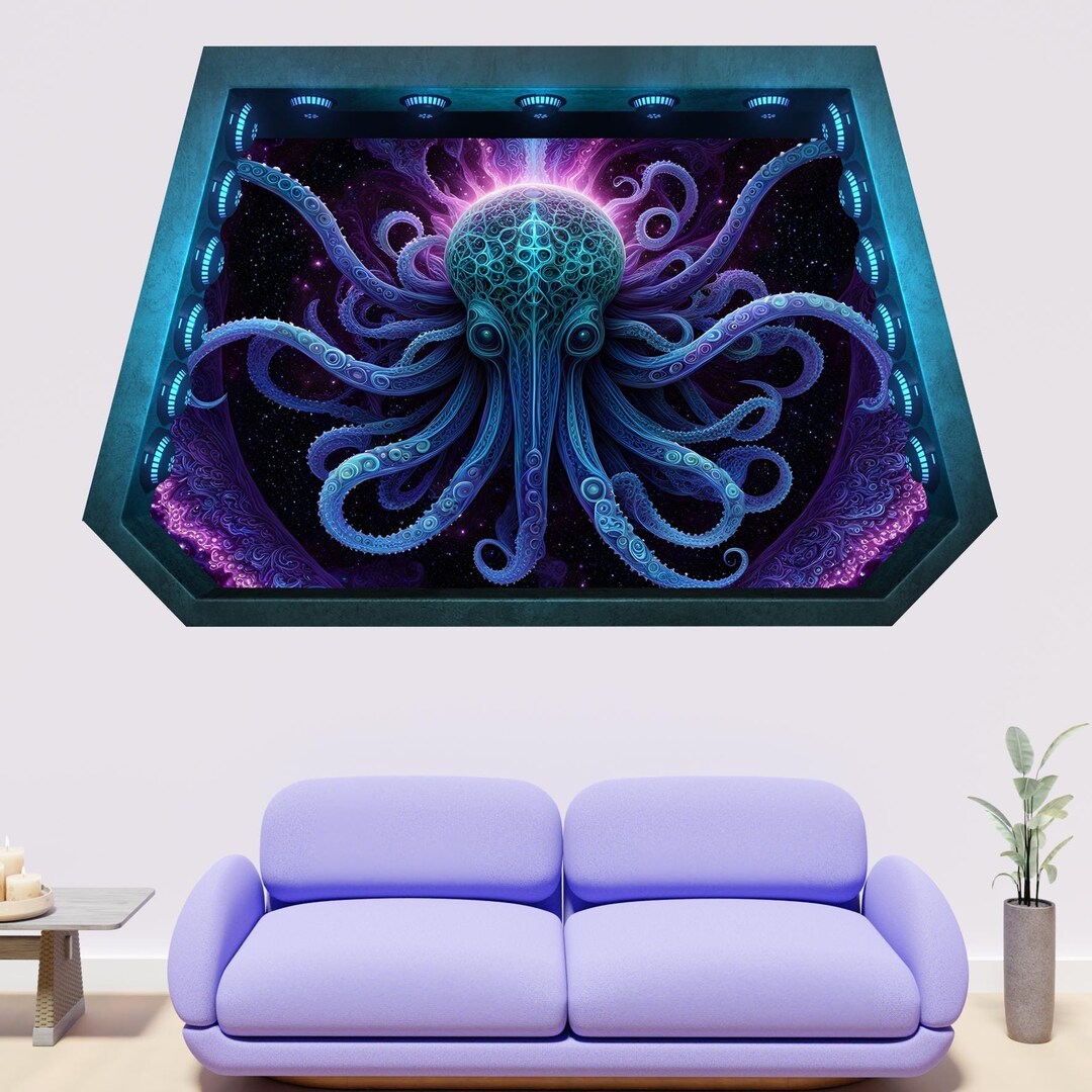 Strange Alien Creature Sci-fi Art Wall Sticker Mural Decal Poster Self ...