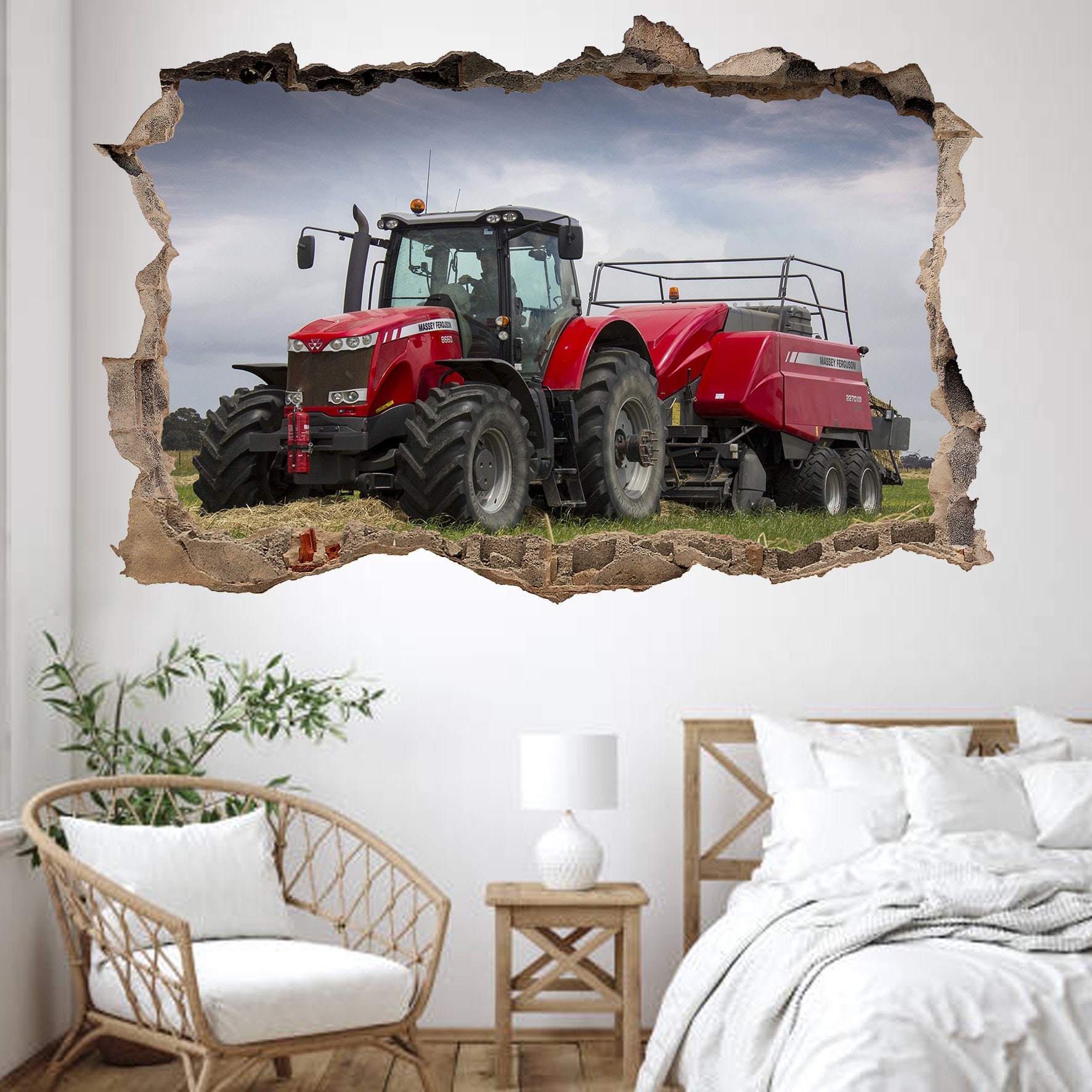 Farming Tools Tractor Field Wall Sticker Decal Mural Poster Decor 413 ...