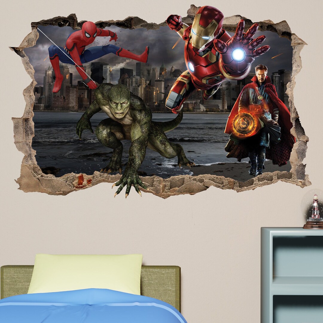 Avengers Superheroes Ironman Spiderman Thor Wall Sticker Decal Mural ...