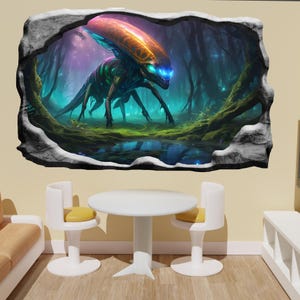 Exoplanet Alien Creature Sci-fi Art Wall Sticker Mural Decal Poster ...