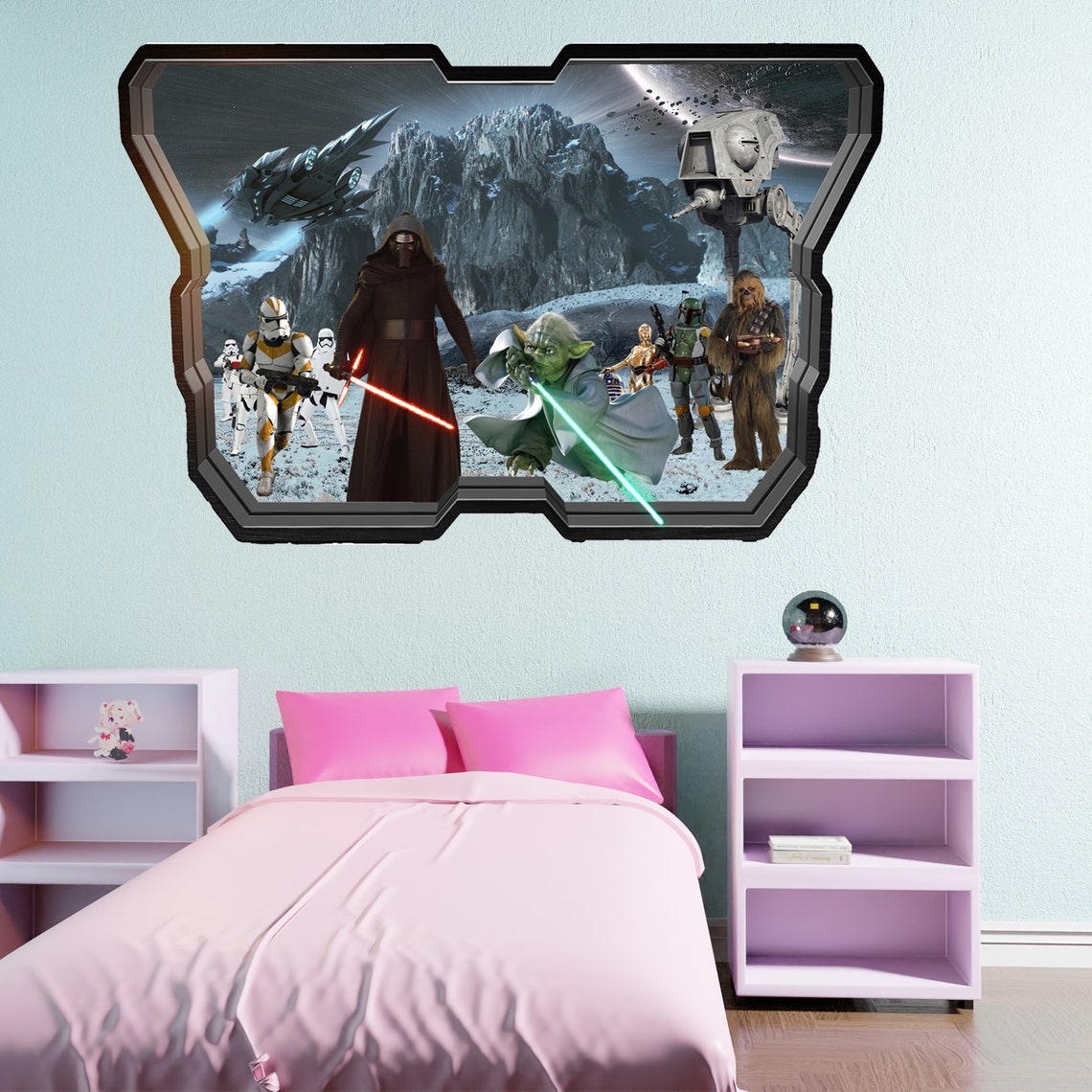 Planet Space Star Troopers Robots Wall Art Sticker Decal Mural Poster ...
