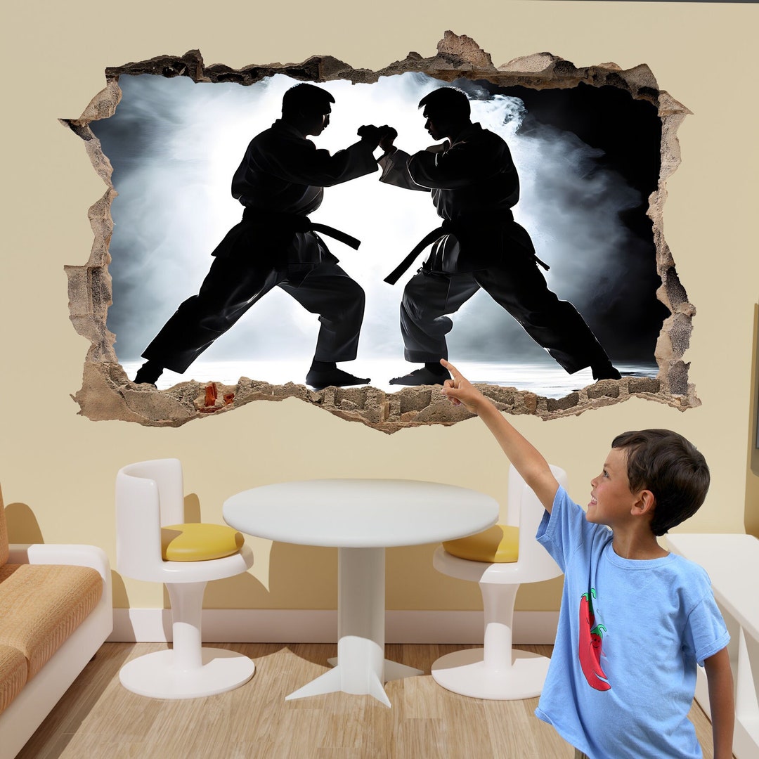 Martial Arts Karate Big Wall Sticker Decal Mural Poster Room Office ...