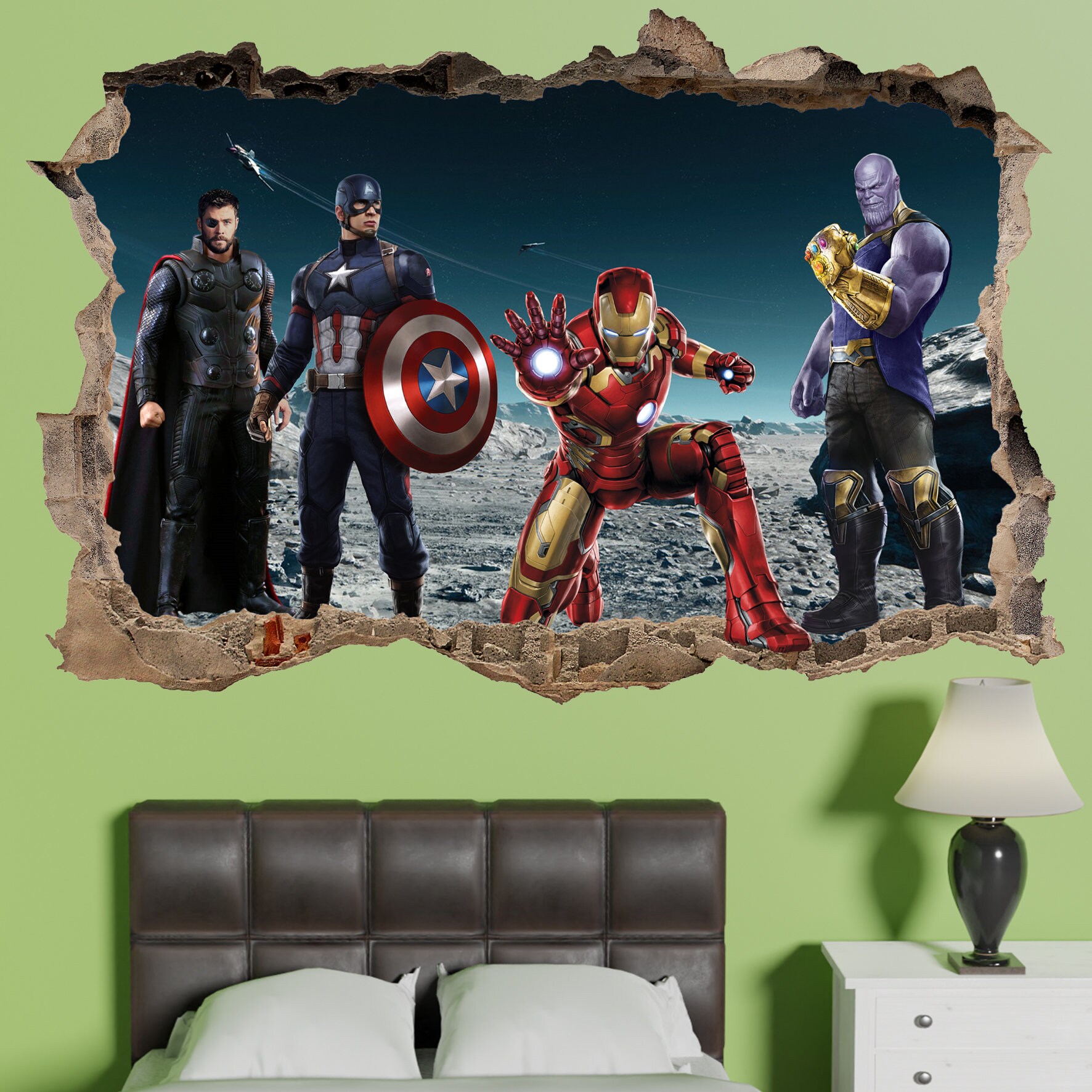 Avengers Superheroes Ironman Thor Wall Sticker Decal Mural - Etsy