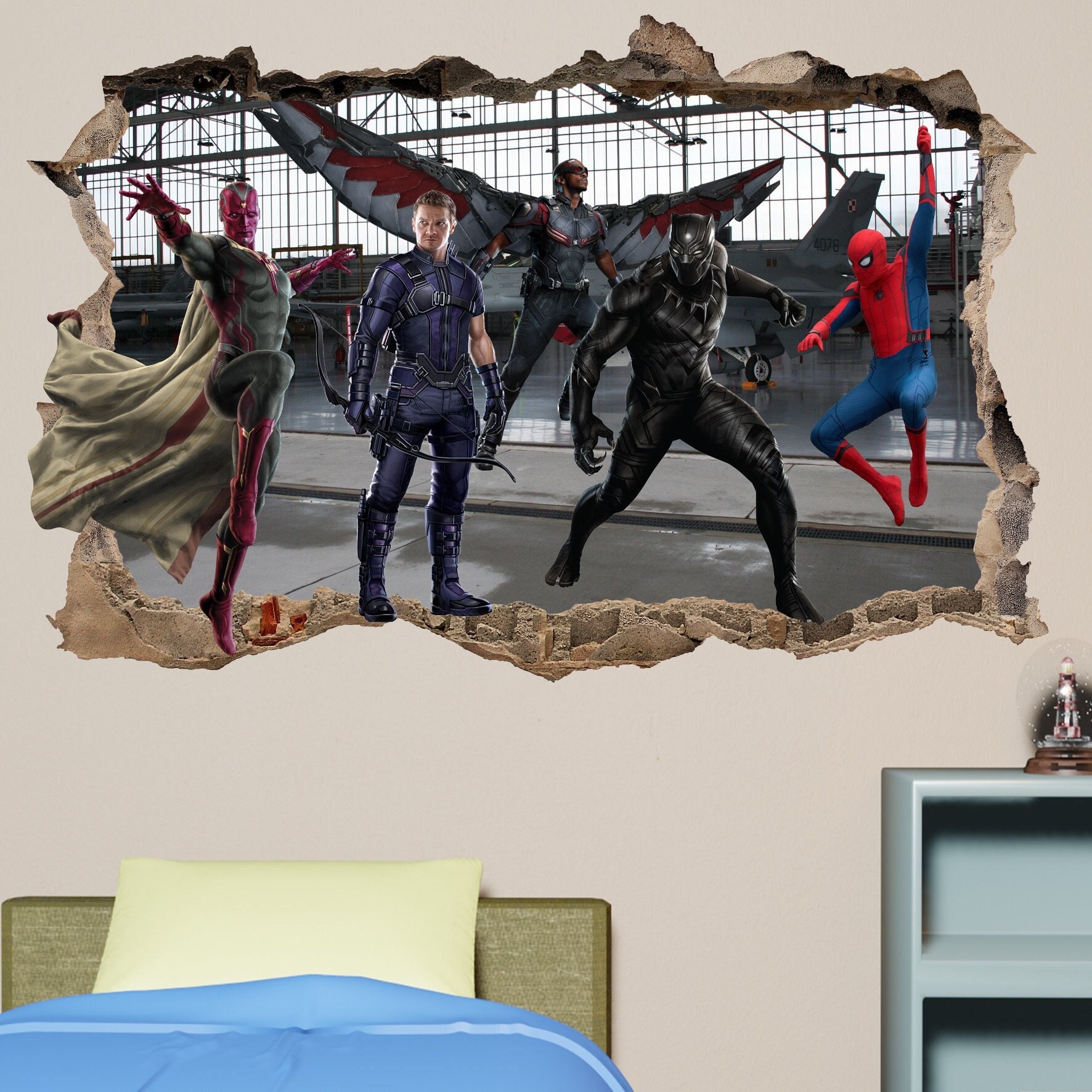 Avengers Superheroes Spiderman Wall Sticker Decal Mural Poster - Etsy