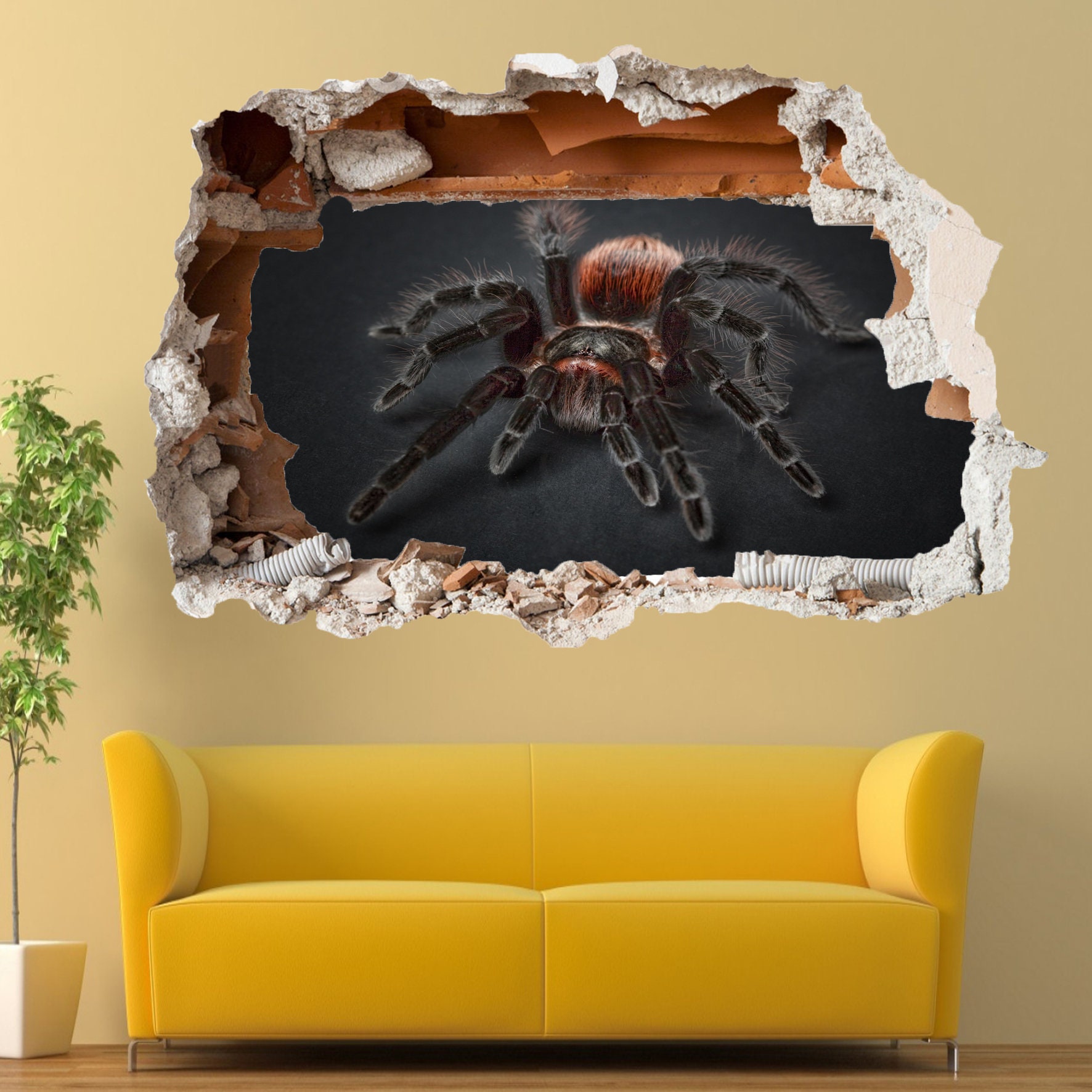 Tarantula Wall Sticker Spider Mural Art Poster Decal Kids Room Office ...