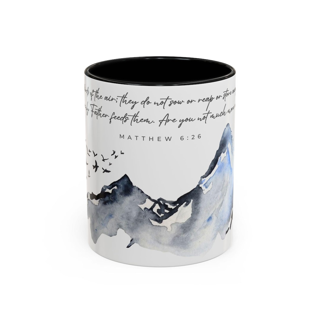Matthew 6:26 Birds of the Air Mug, Bird Bible Verse, God's Love Mug ...