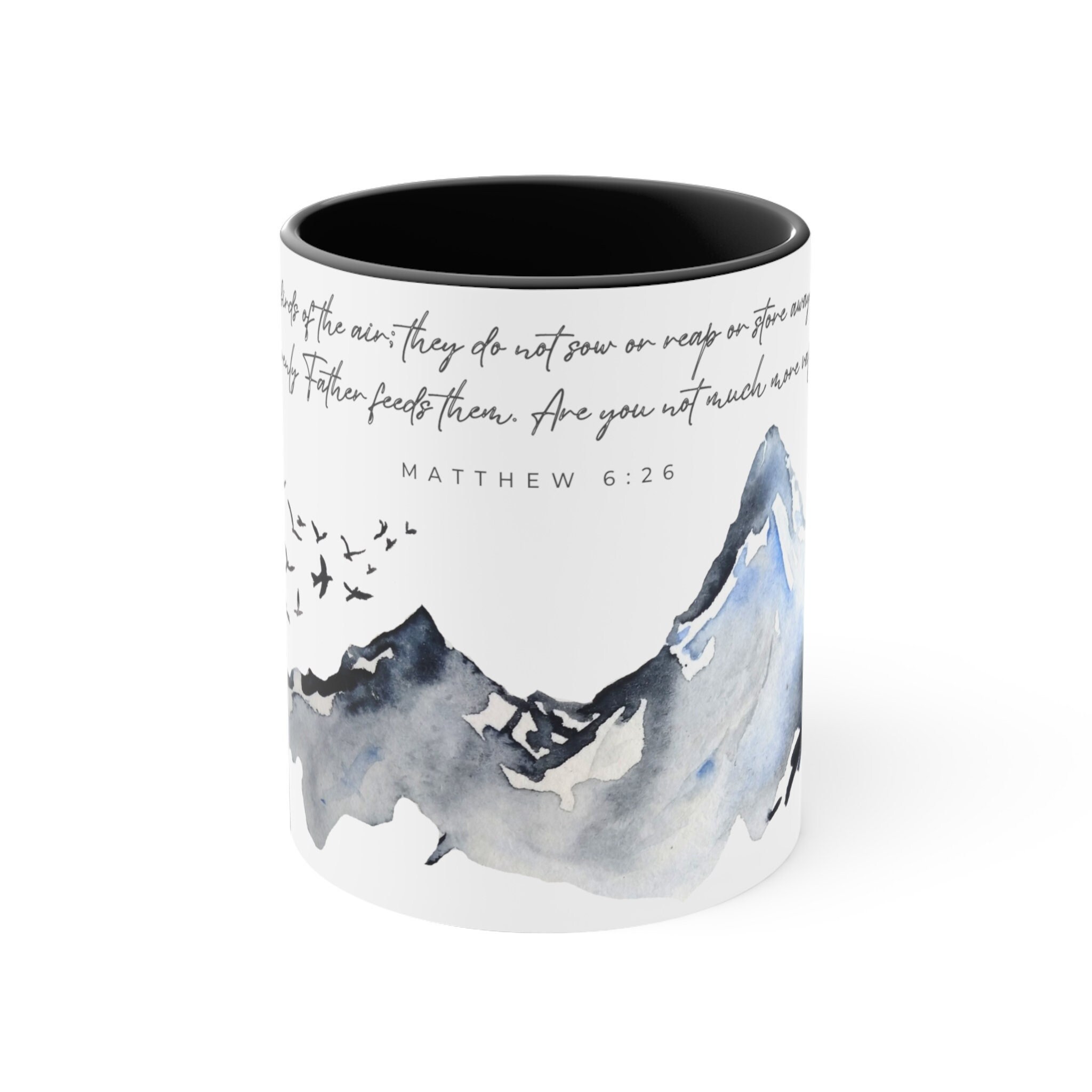 Matthew 6:26 Birds of the Air Mug, Bird Bible Verse, God's Love Mug ...