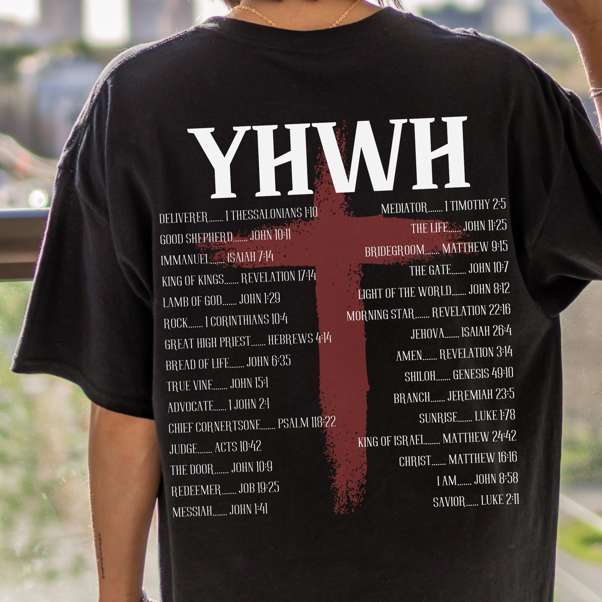 YAHWEH T-shirt, Names of God T-shirt, the Great I Am Tshirt, Biblical ...