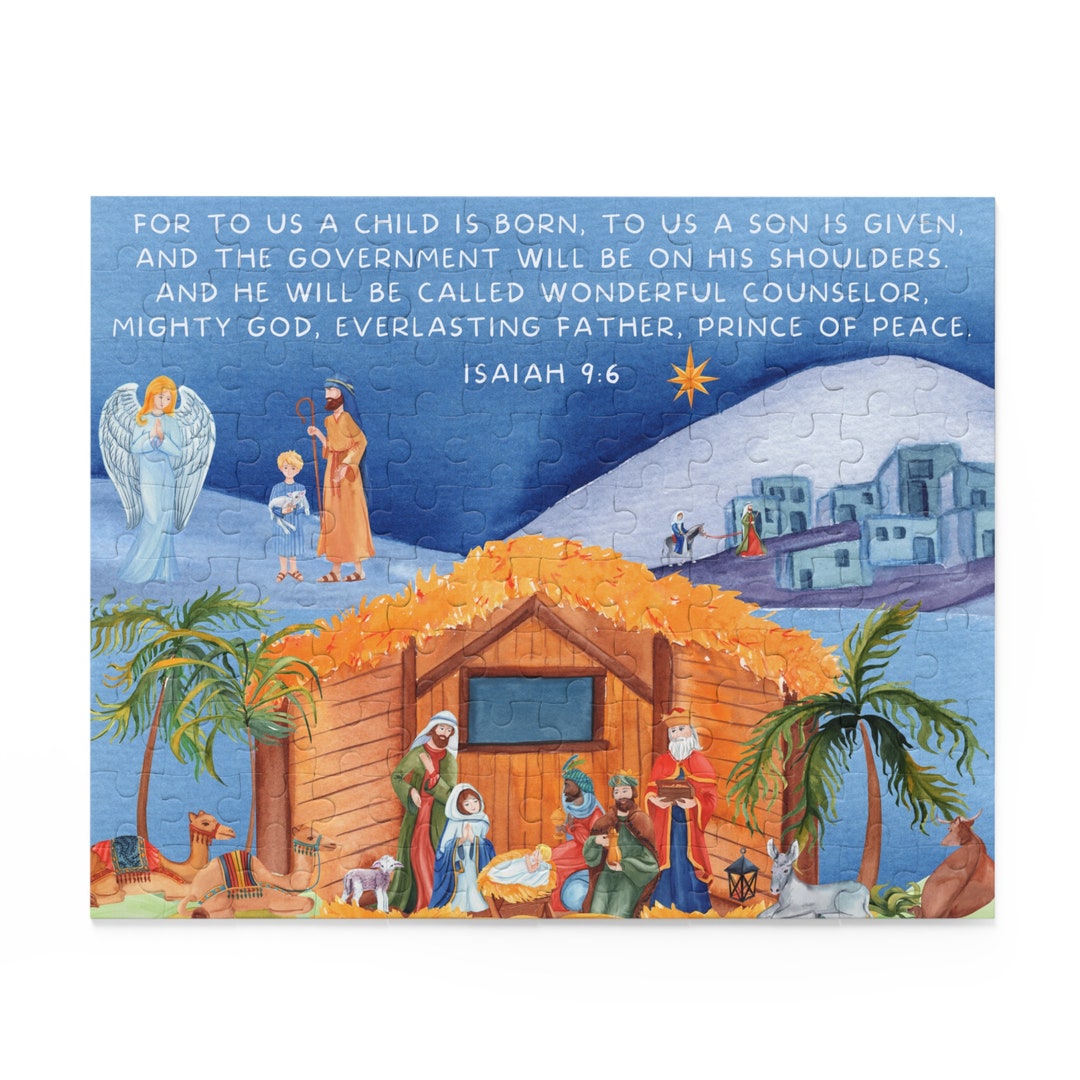 Isaiah 9:6 Christmas Puzzle, Christian Bible Story Puzzle, Jesus Christ ...