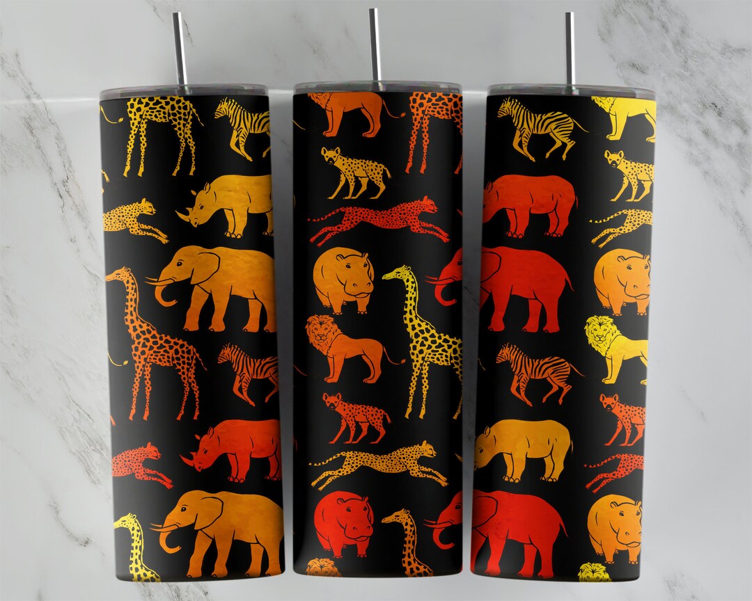 Animal World Becher Design, 20 oz Skinny Becher Design ...