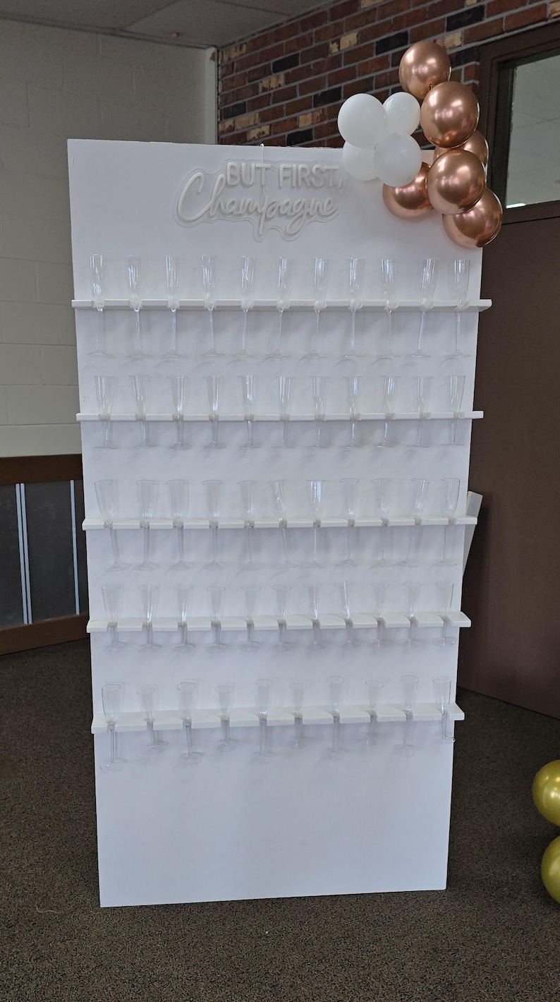 Wall Shelves | Champagne Wall Shelves | Holds 5-12 Glasses per Shelf ...