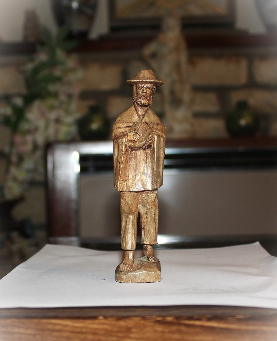Vintage Wood Hand Carving of a Hobo in a Hatheight Approximately 6.25 ...