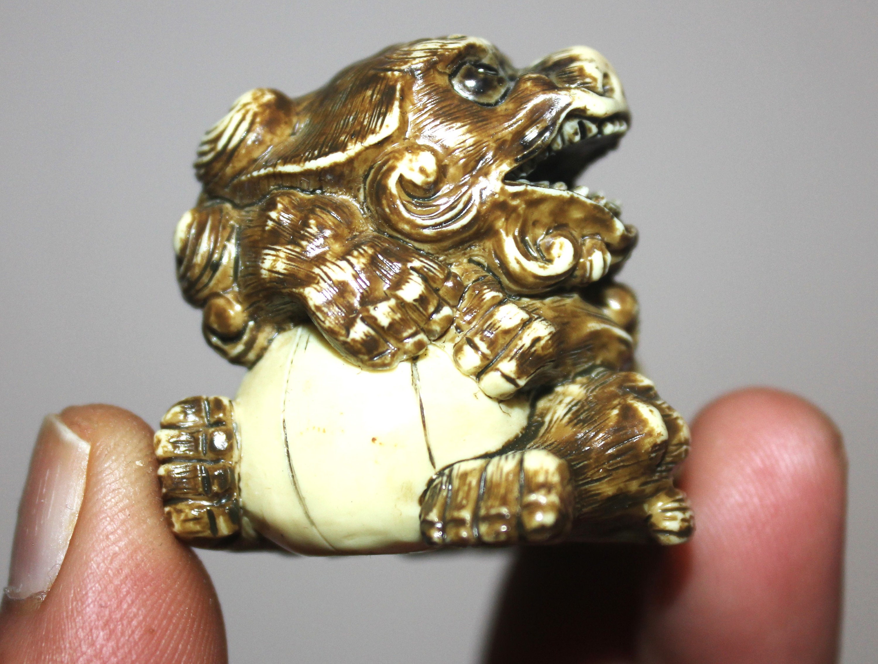 Vintage Japanese Ivorine Netsuke Foo Dog Carved Specially for - Etsy UK