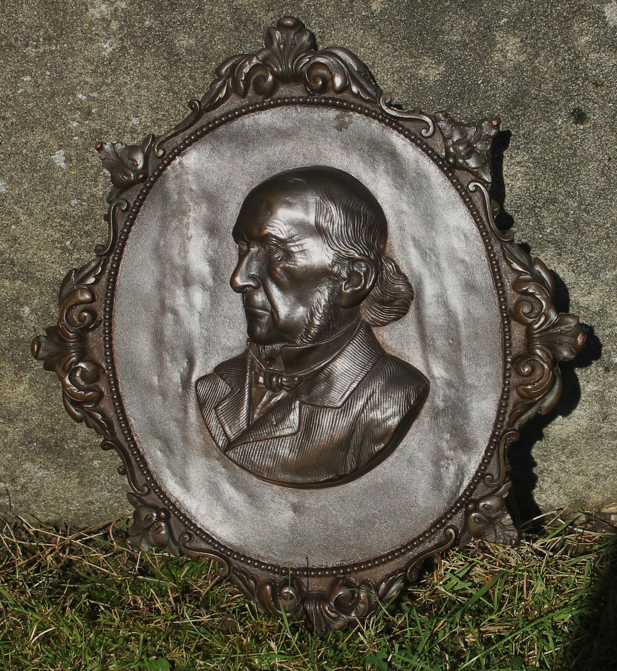 Antique 19th Century Victorian Cold Cast Bronze Plaque of - Etsy