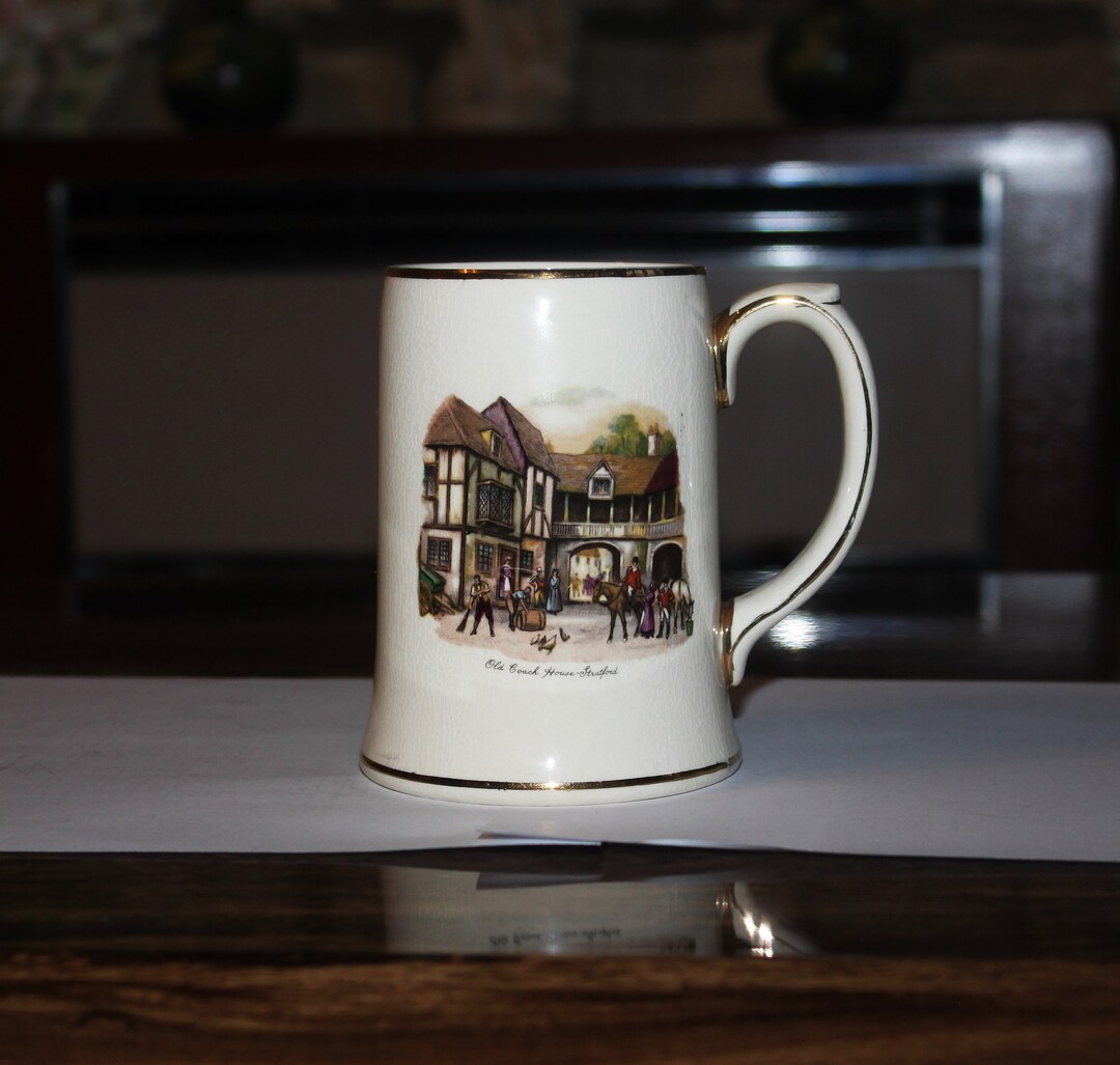 Vintage Freemasonry Masonic 'old Coach House Stratford' Sadler Tankard ...