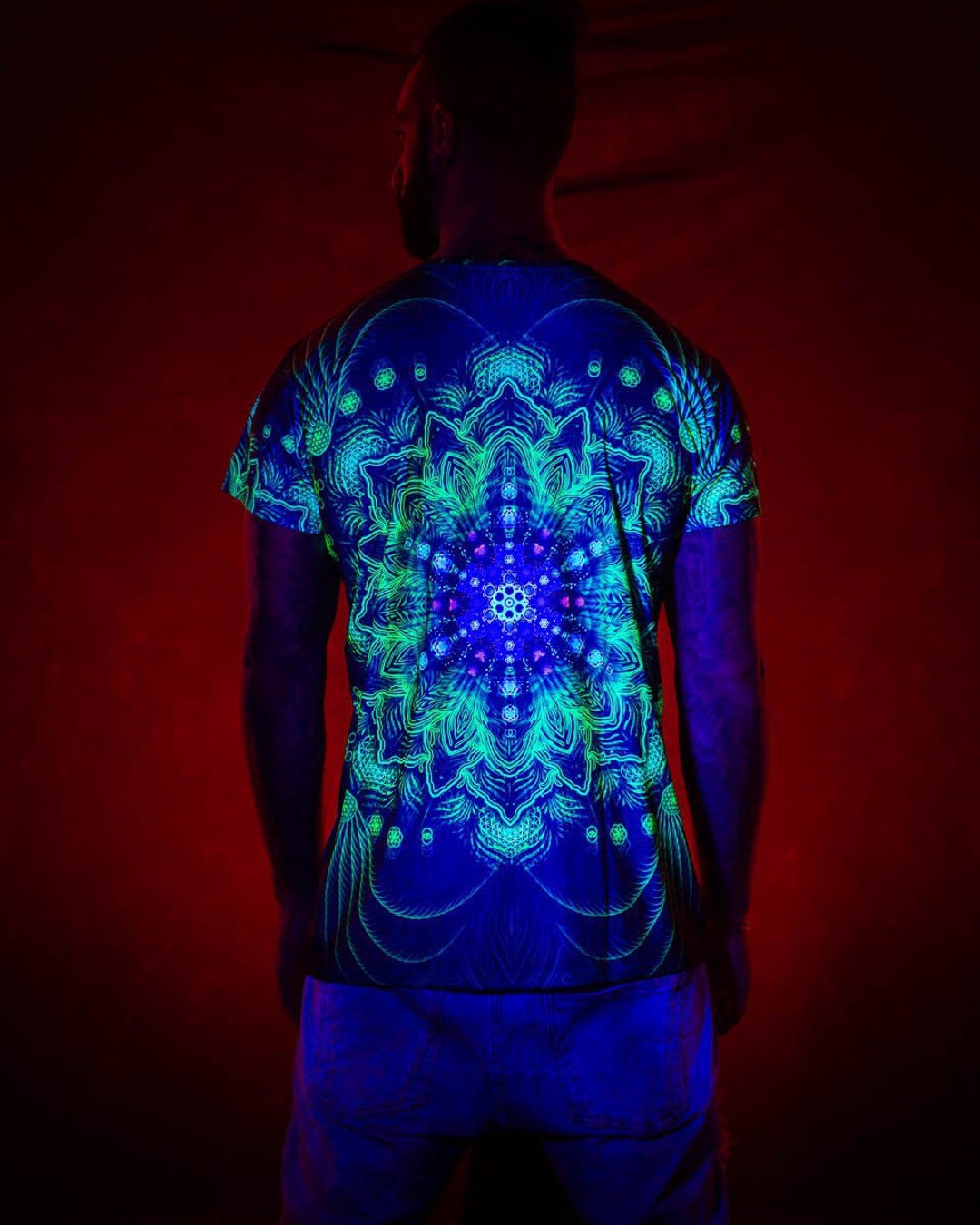 Mens Mandala Shirt Rave Clothing UV Reactive Shirt - Etsy