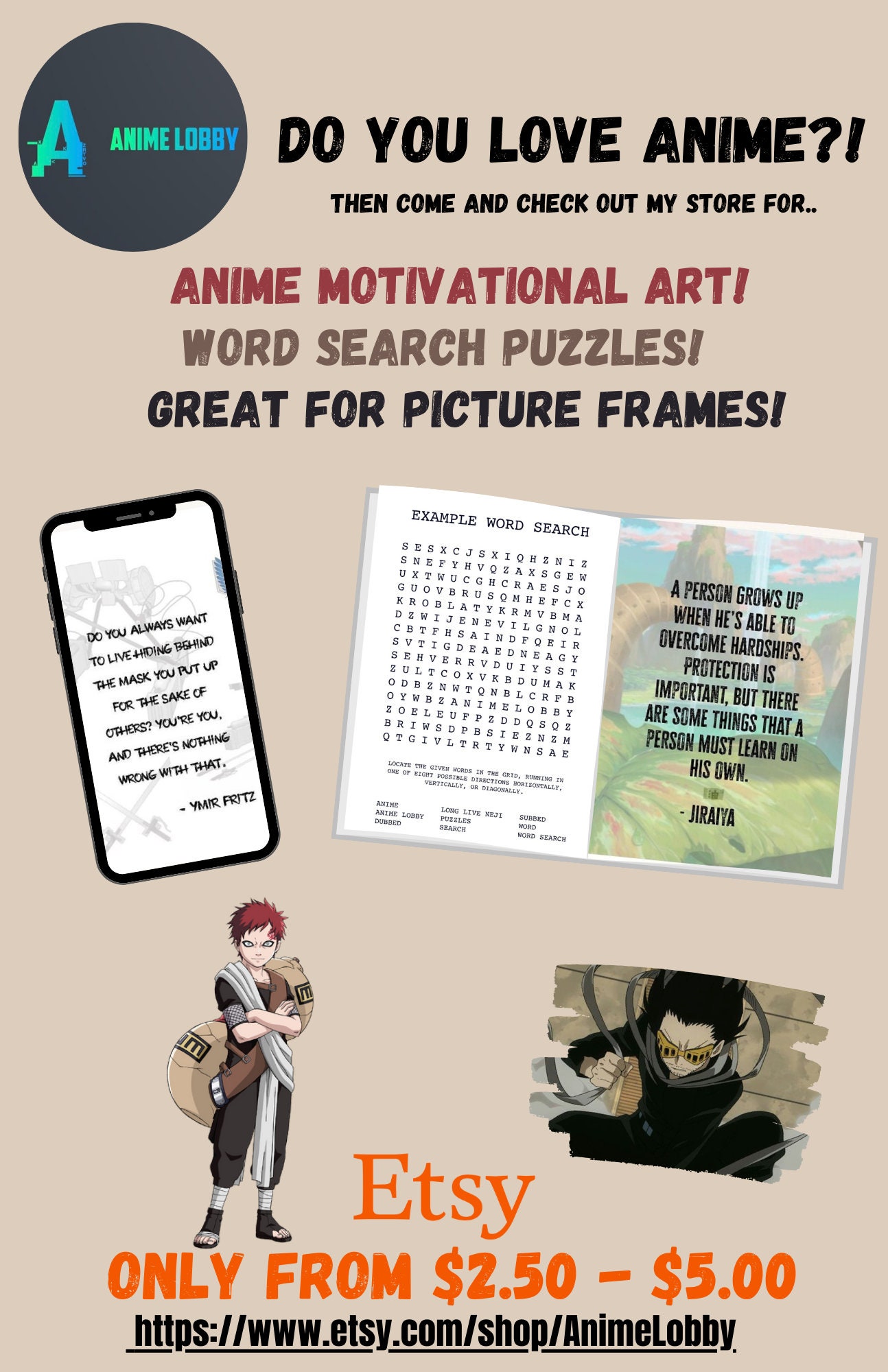Anime Word Search My Hero Academia Anime - Etsy