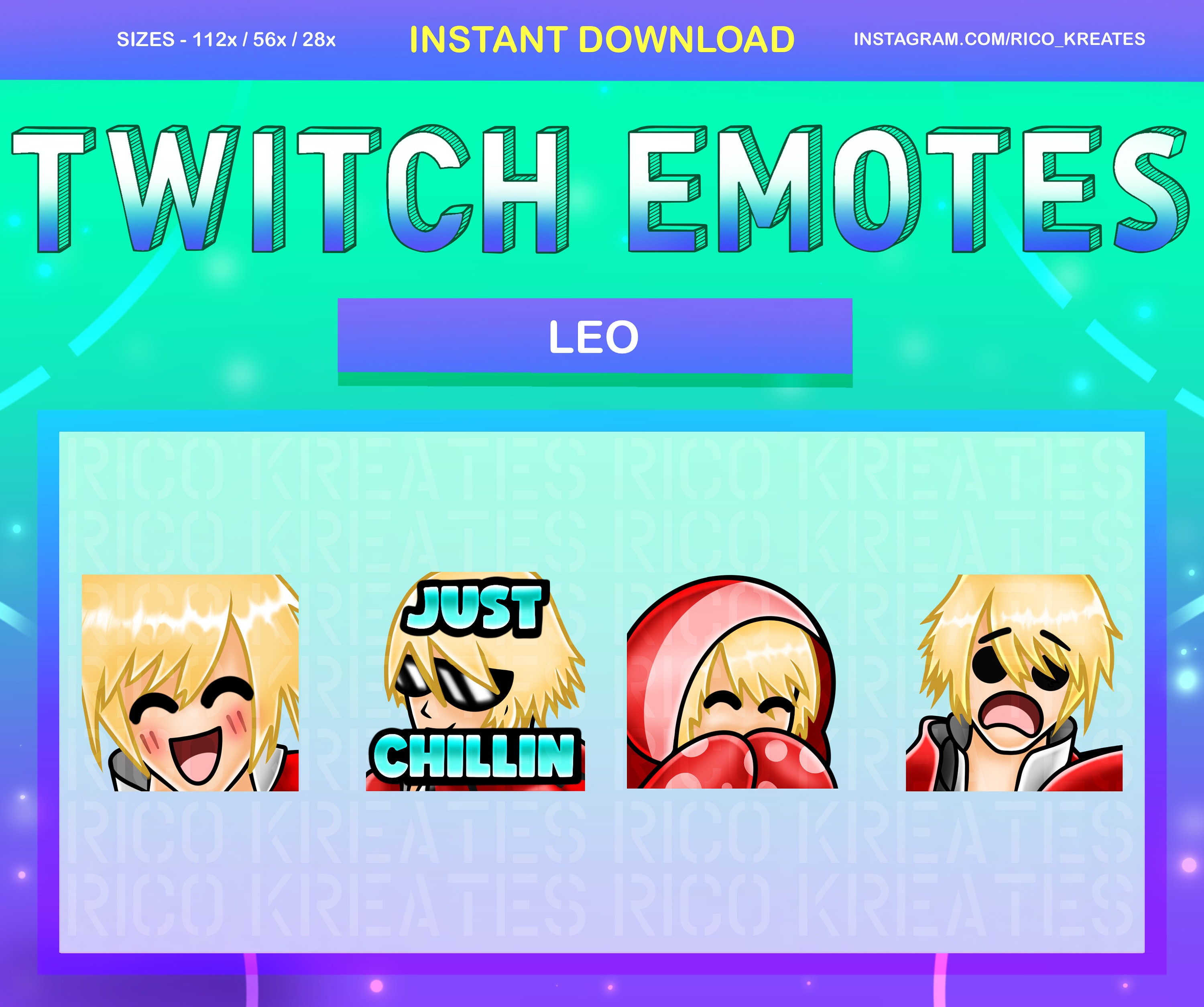 Leo Tekken 8 Twitch Emote Pack 112x112 / 56x56 / 28x28 - Twitch ...