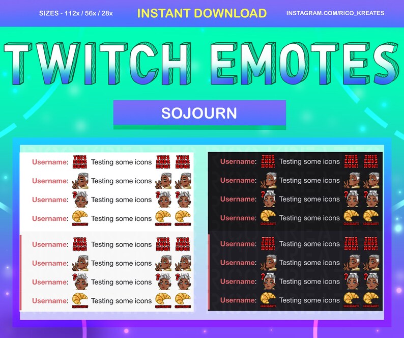 Sojourn Overwatch Twitch Emote Pack 112x112 / 56x56 / 28x28 - Twitch ...