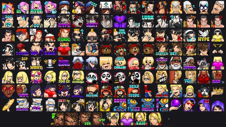 Tekken 8 Mega Twitch Emote Bundle 112x112 / 56x56 / 28x28 - Twitch ...