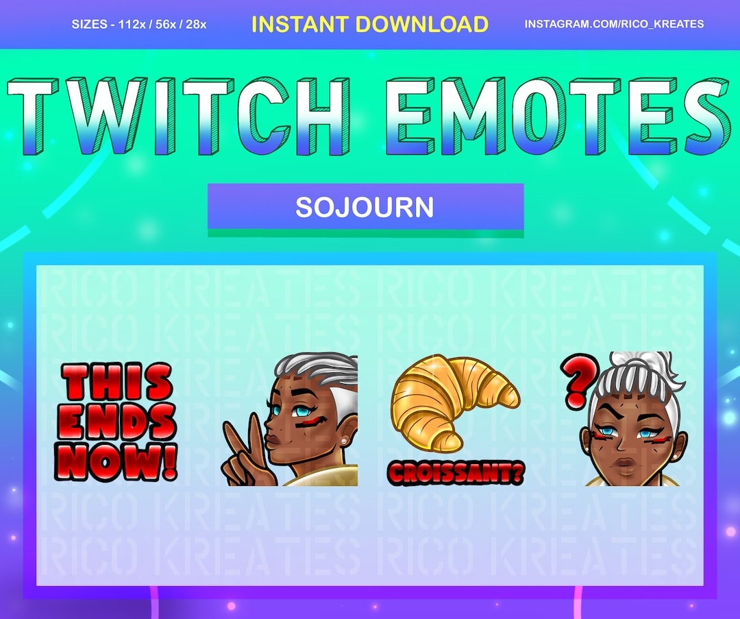 Sojourn Overwatch Twitch Emote Pack 112x112 / 56x56 / 28x28 - Twitch ...