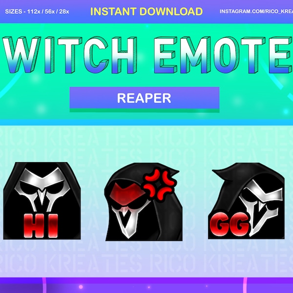 Twitch Reaper Emotes - Etsy Australia