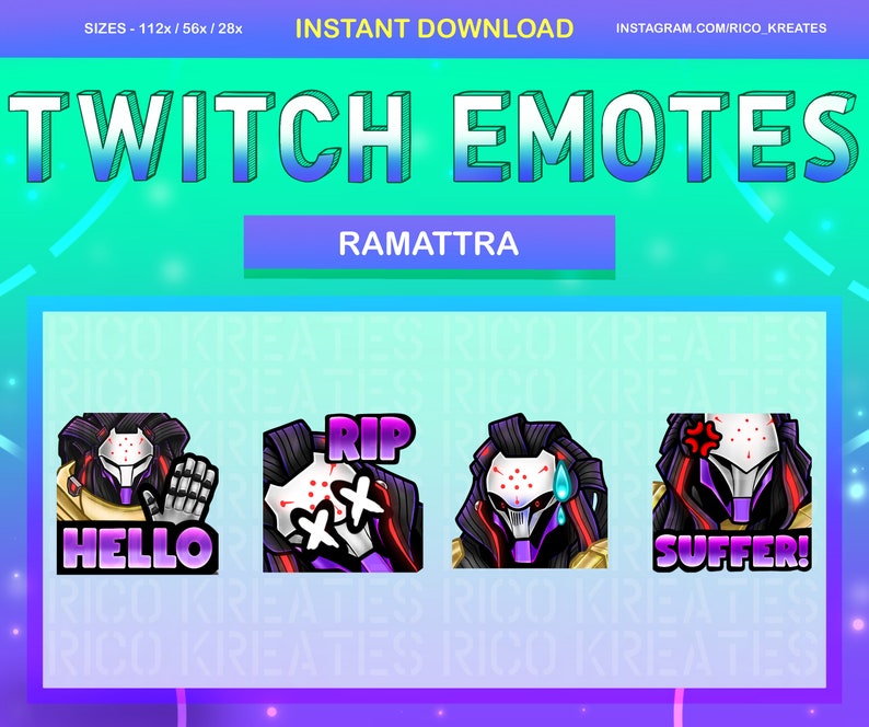Ramattra Overwatch Twitch Emote Pack 112x112 / 56x56 / 28x28 - Twitch ...
