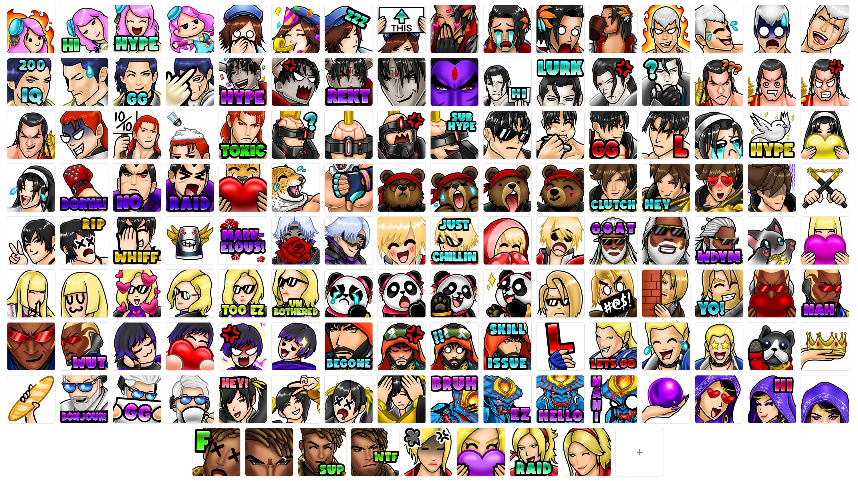 Tekken 8 Mega Twitch Emote Bundle 112x112 / 56x56 / 28x28 - Twitch ...