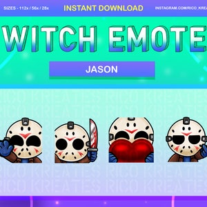 Jason Voorhees Twitch Emote Pack 112x112 / 56x56 / 28x28 - Twitch ...