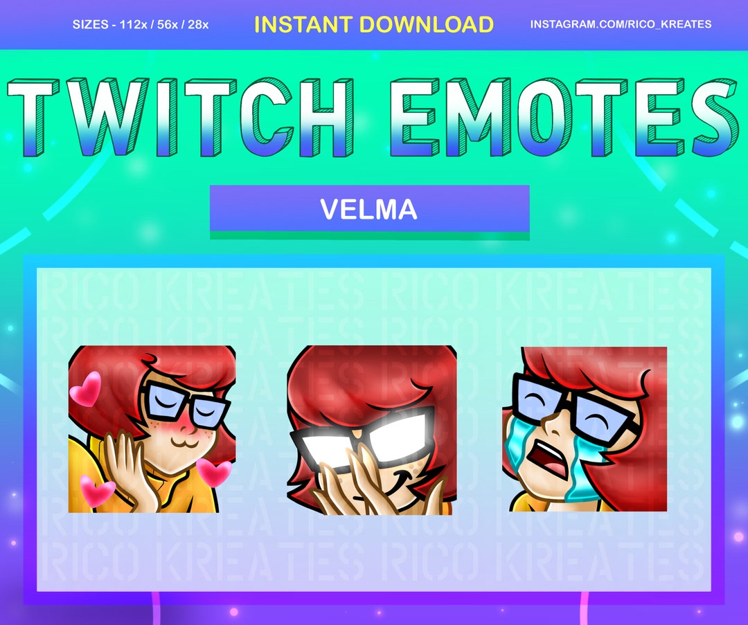 Velmaa Emote Pack 112x112 / 56x56 / 28x28 - Twitch, Discord, Youtube ...