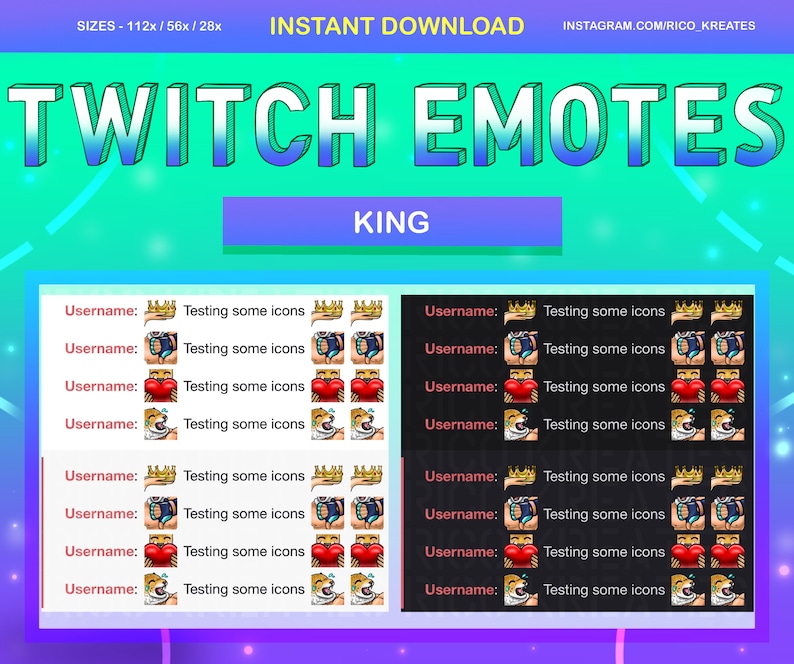 King Tekken 8 Twitch Emote Pack 112x112 / 56x56 / 28x28 - Twitch ...