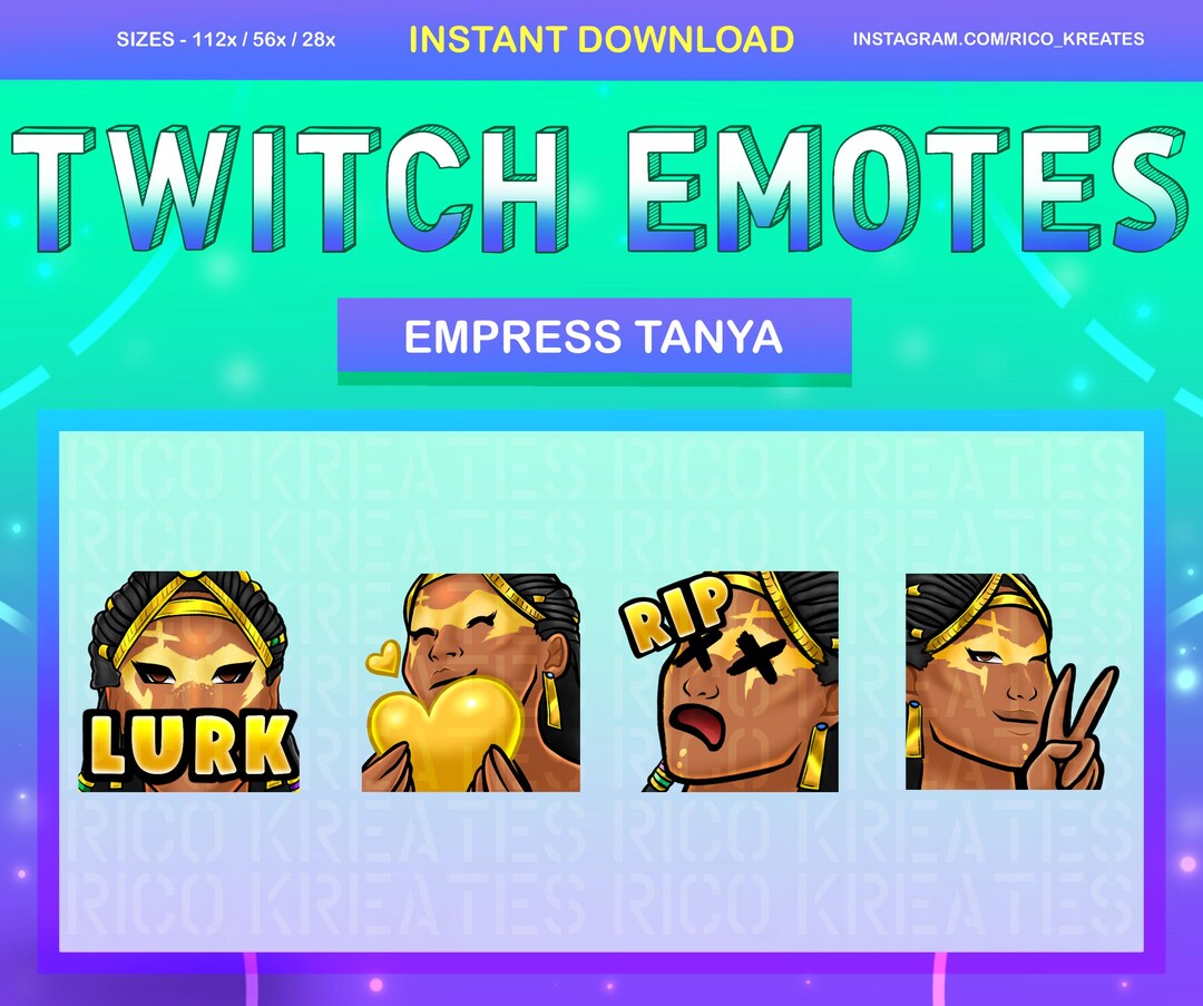 Empress Tanya Mortal Kombat Twitch Emote Pack 112x112 / 56x56 / 28x28 ...