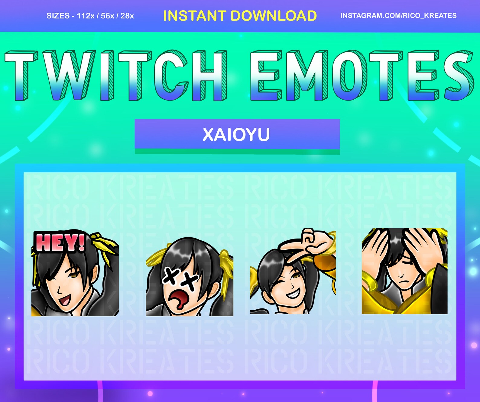 Xaioyu Tekken 8 Twitch Emote Pack 112x112 / 56x56 / 28x28 - Twitch ...