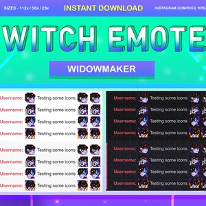 Widowmaker Overwatch Twitch Emote Pack 112x112 / 56x56 / 28x28 - Twitch ...