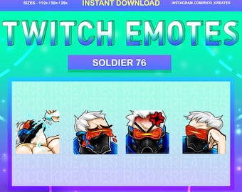 Cyber Demon Genji Overwatch Twitch Emote Pack 112x112 / 56x56 / 28x28 ...