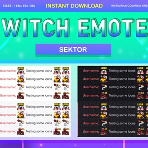 Sektor Mortal Kombat Twitch Emote Pack 112x112 / 56x56 / 28x28 - Twitch ...