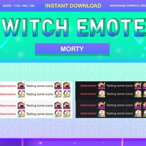 Morty Twitch Emote Pack 112x112 / 56x56 / 28x28 - Twitch, Discord ...