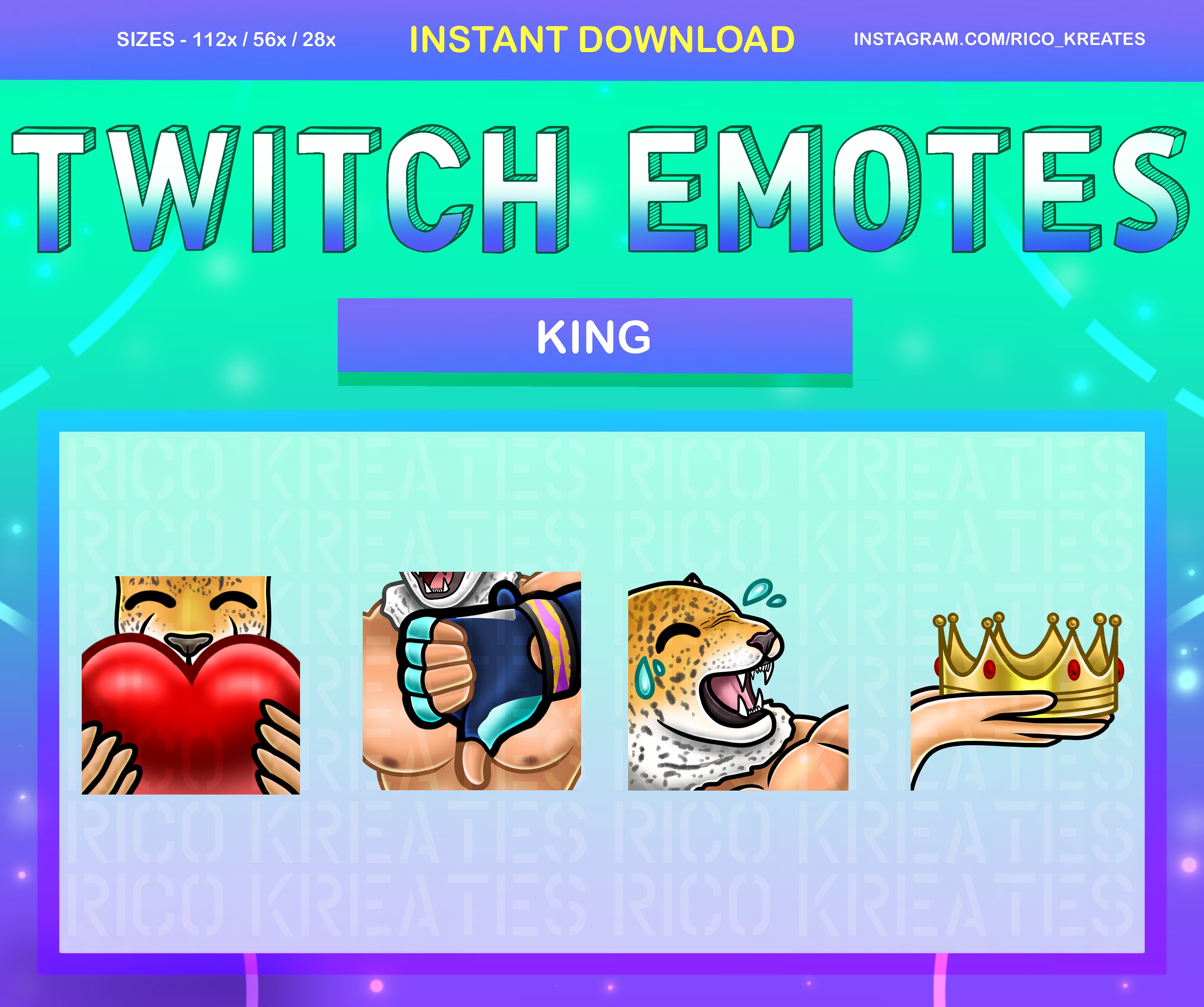 King Tekken 8 Twitch Emote Pack 112x112 / 56x56 / 28x28 - Twitch ...