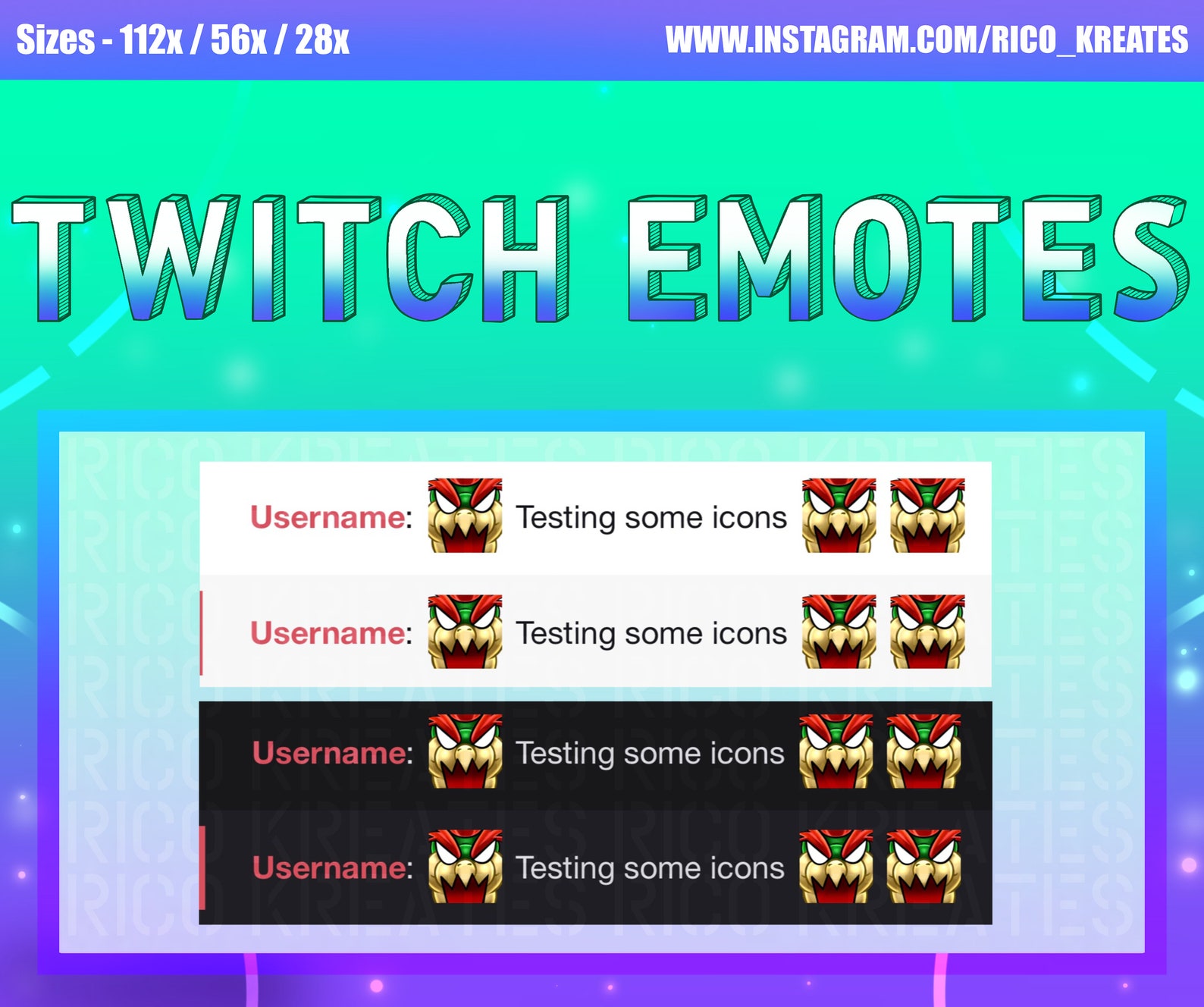 Bowser Rage Emote 112x112 56x56 28x28 - Twitch, Youtube, Discord, Super ...