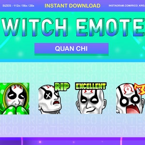 Quan Chi Mortal Kombat Emote Pack 112x112 / 56x56 / 28x28 - Twitch ...