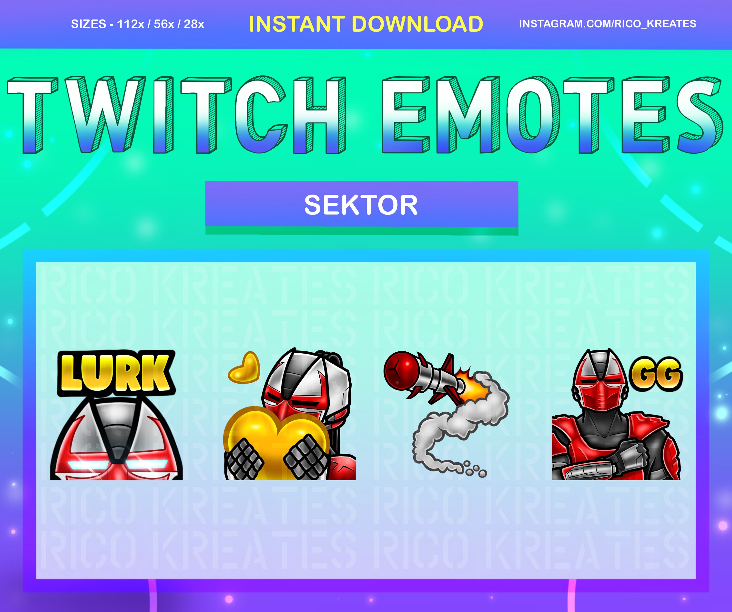 Sektor Mortal Kombat Twitch Emote Pack 112x112 / 56x56 / 28x28 - Twitch ...