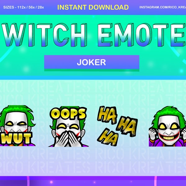 Joker Twitch Emotes - Etsy