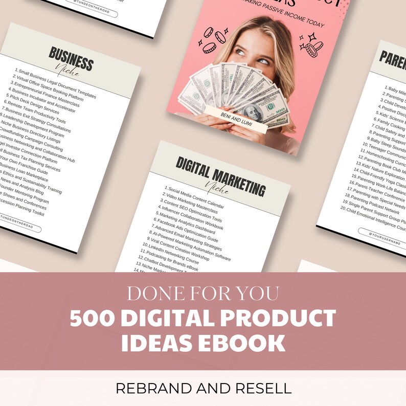 500 Digital Product Ideas: Passive Income MRR Master Resell Rights Lead ...