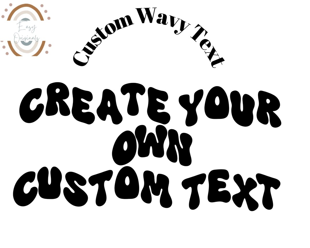 Custom Retro Wavy Text Svg | Custom Groovy Text | Custom Wavy Font ...