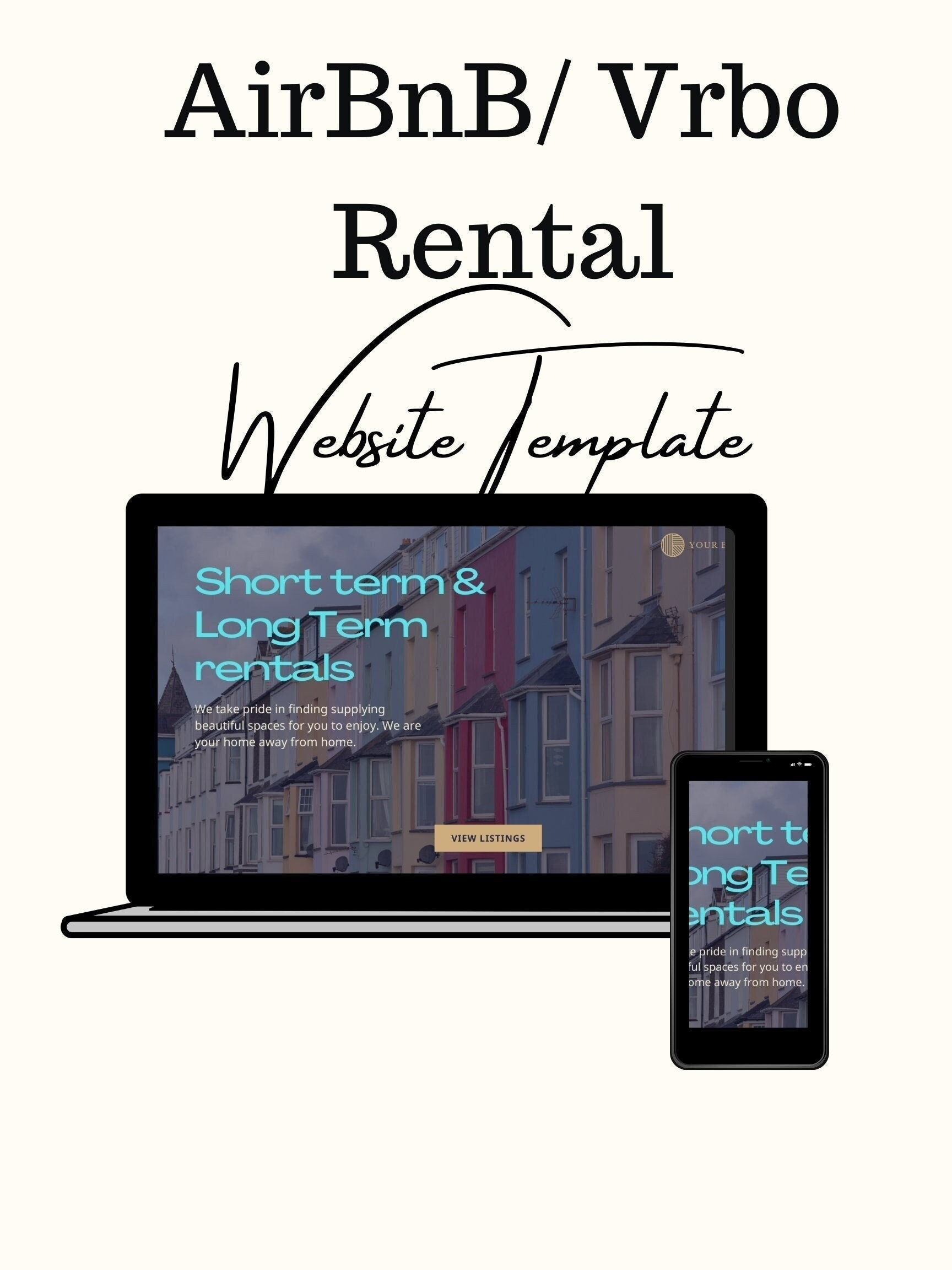 Airbnb Website Design, Canva Template for Rental, Personalized Canva ...