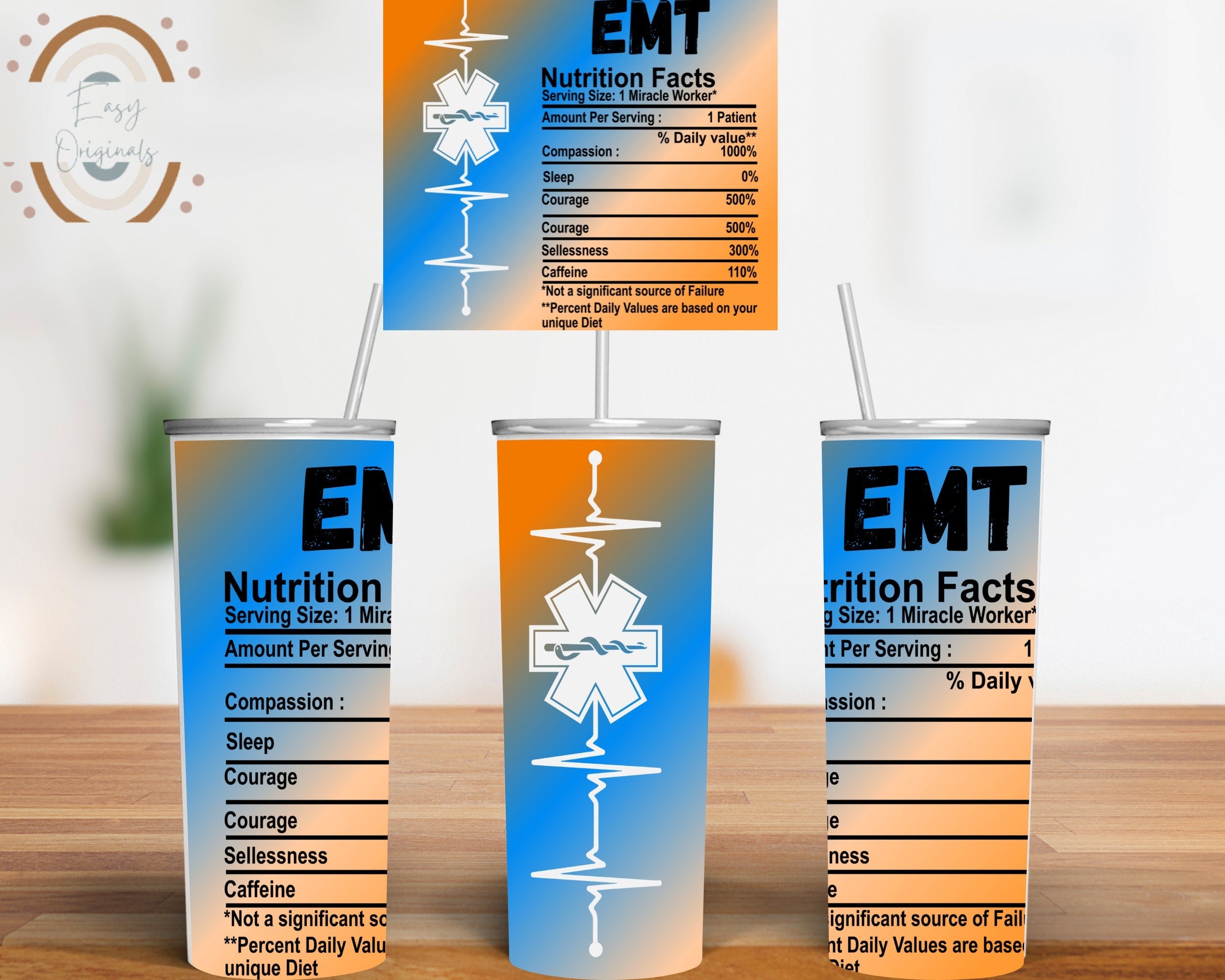 Emt Tumbler Wrap 20 Oz Skinny Tumbler Sublimation Design - Etsy