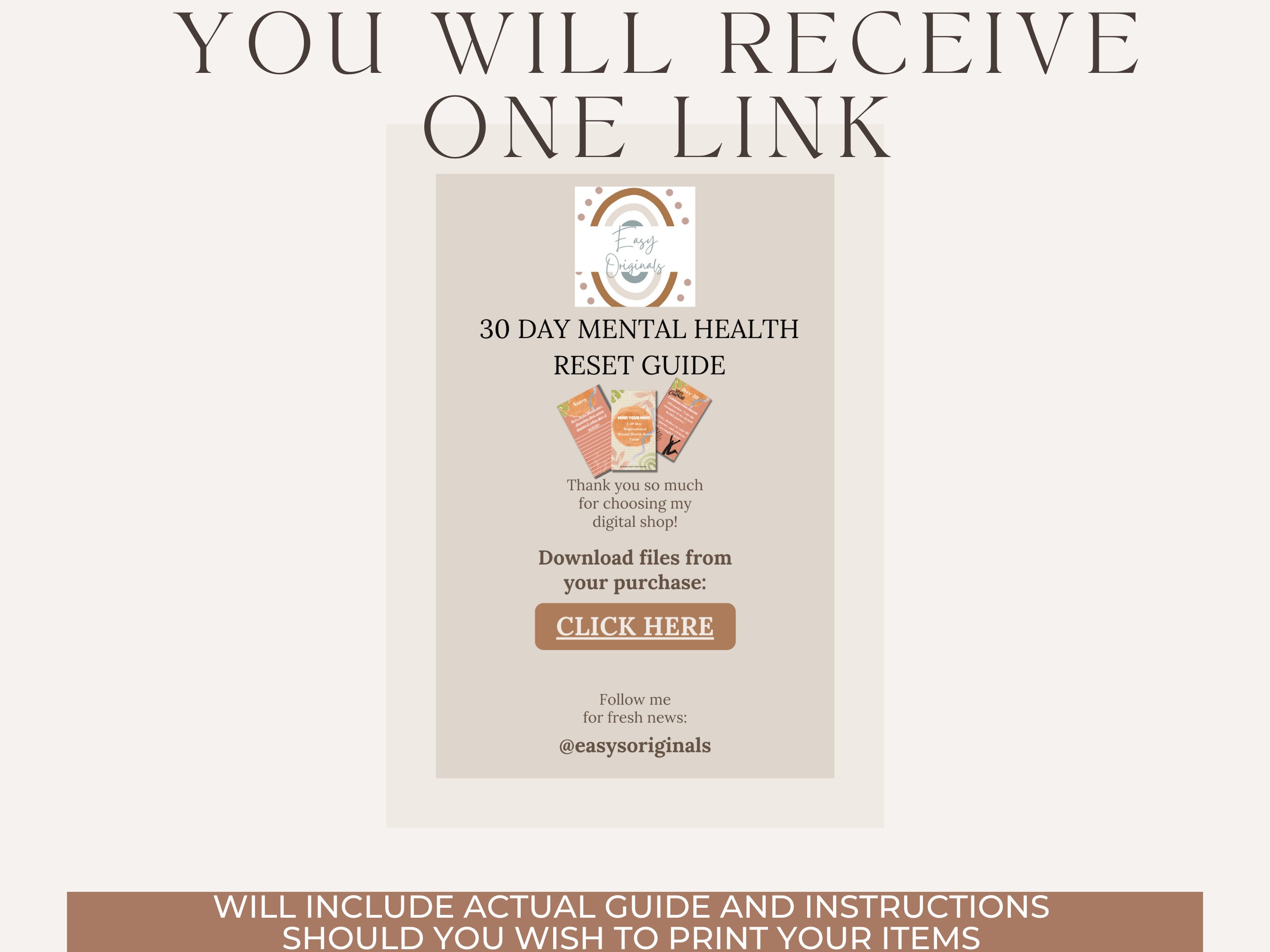 Mental Health Self Care Guide 30 Day Mental Reset Guide - Etsy